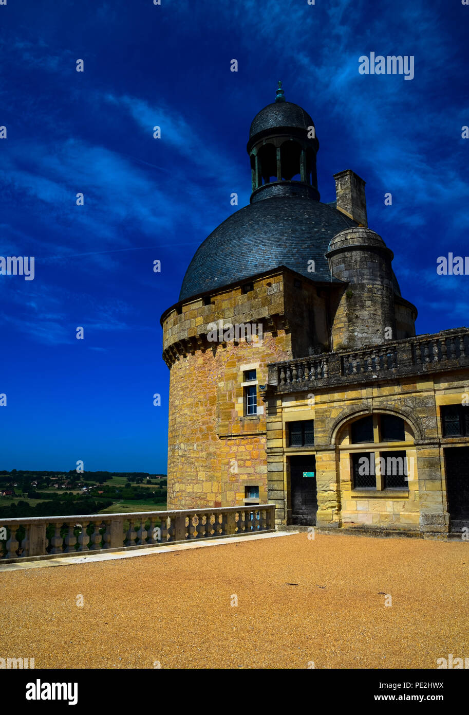 The architecture and grounds of the majestic Chateau de Hautefort in ...