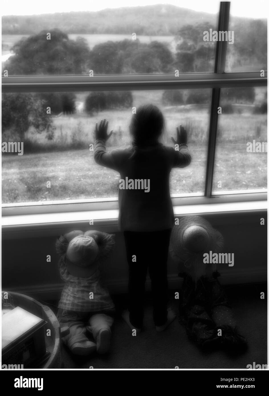 Child hoping Black and White Stock Photos & Images - Alamy