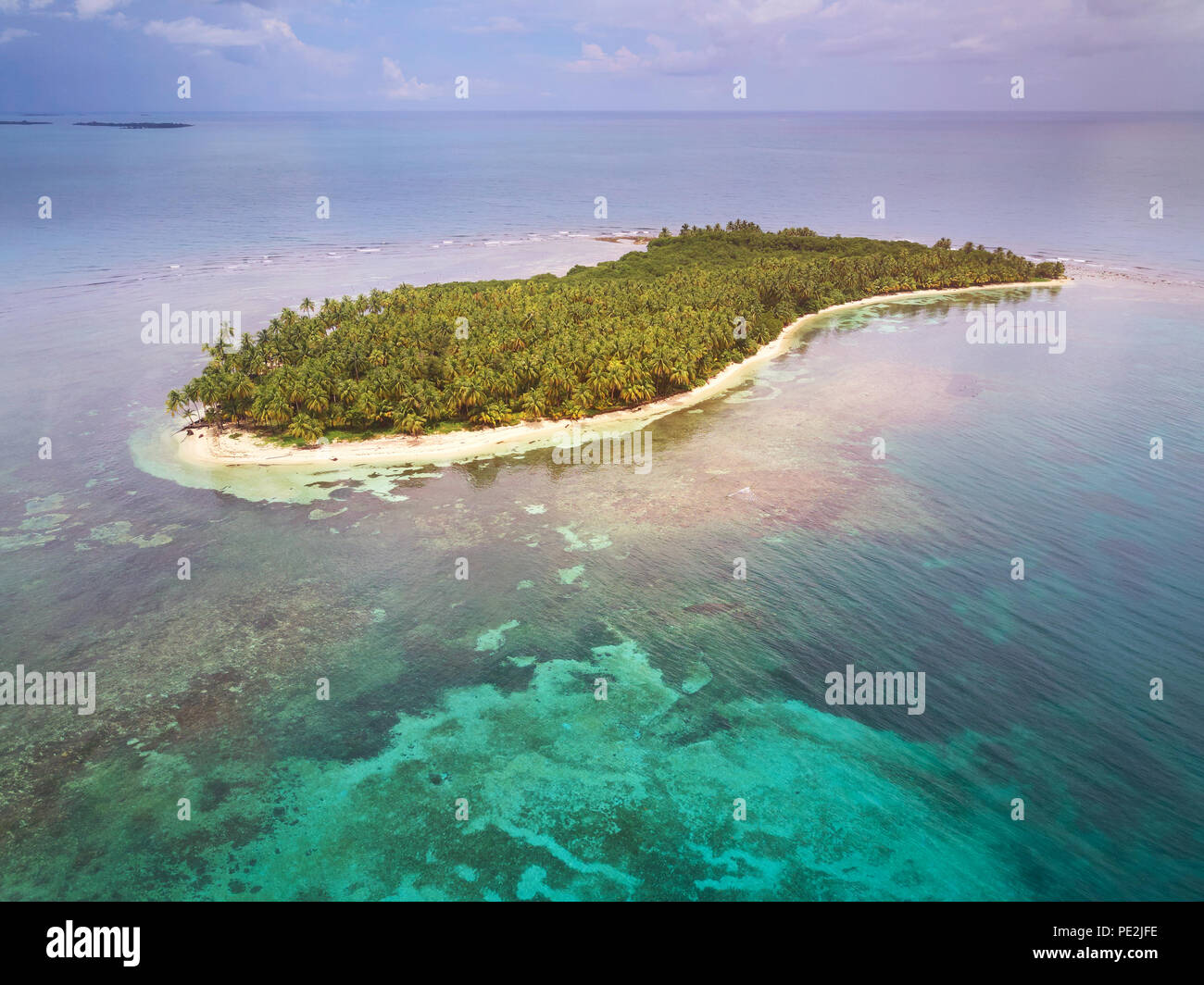 Aerial drone tropical islands blue hi-res stock photography and images ...