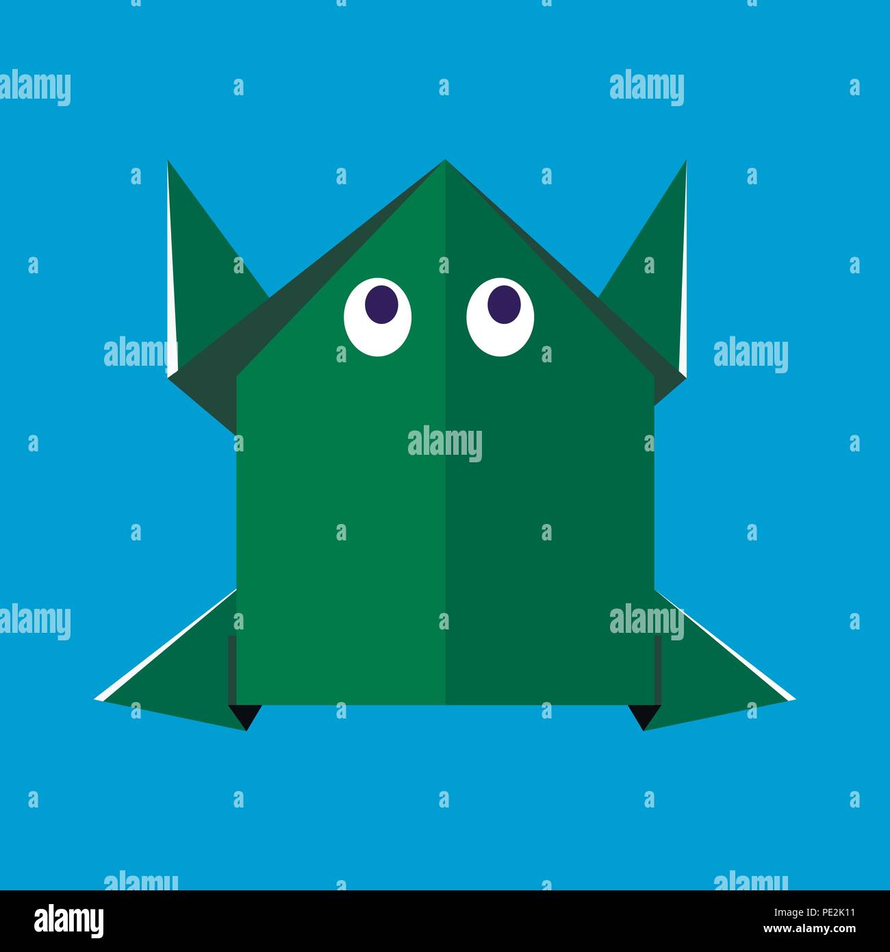 Colored paper folded Stock Vector Images - Alamy