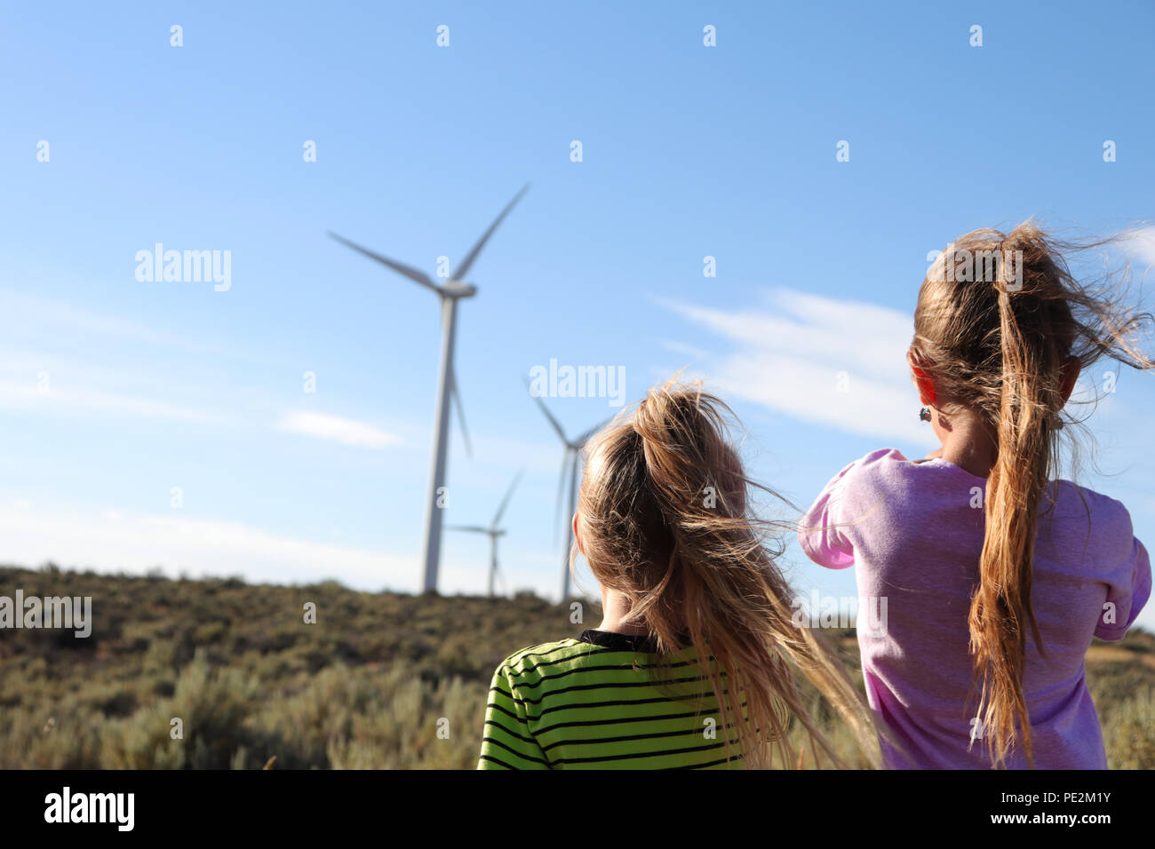 Children windy hair hi-res stock photography and images - Alamy