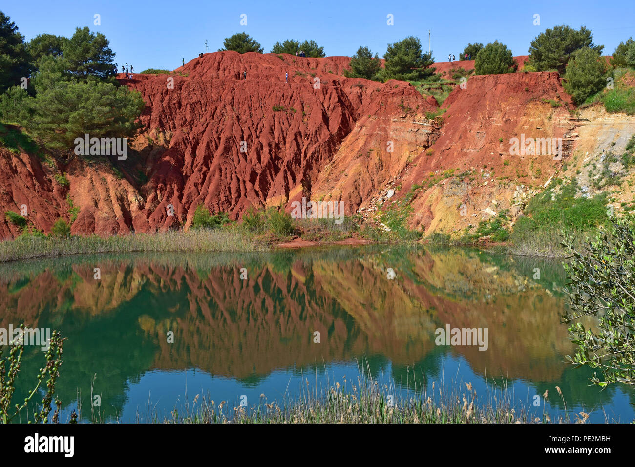 Italy, Otranto, pond of the ancient bauxite quarry. View and details ...