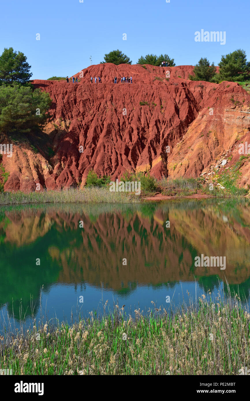 Italy, Otranto, pond of the ancient bauxite quarry. View and details ...