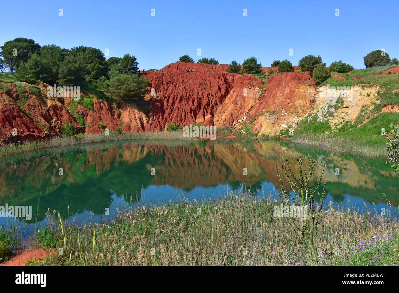 Italy, Otranto, pond of the ancient bauxite quarry. View and details ...