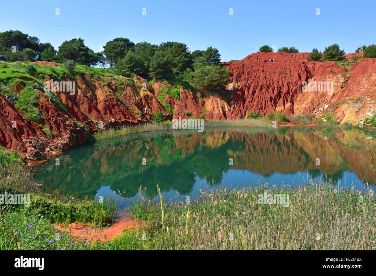 Italy, Otranto, pond of the ancient bauxite quarry. View and details ...