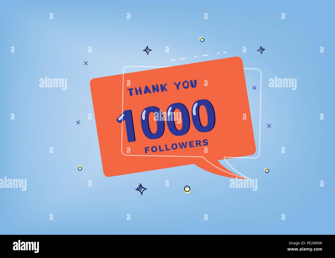 1000 followers thank you post with decoration. 1K subscribers banner ...