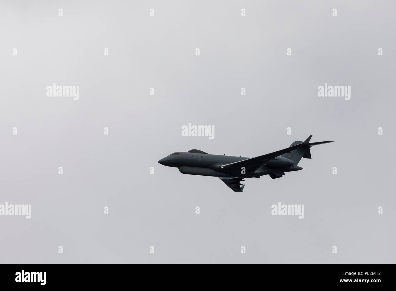 An RAF Raytheon Sentinel flying overhead of London to mark the RAF100 ...