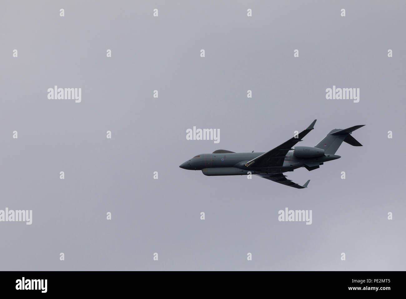 An RAF Raytheon Sentinel flying overhead of London to mark the RAF100 ...