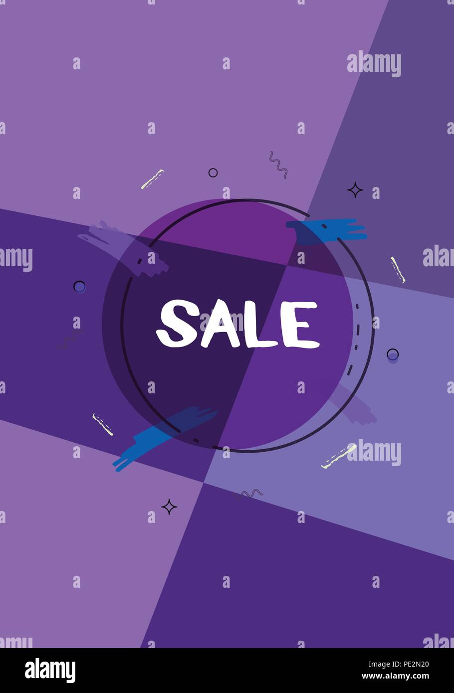 Sale vertical banner with geometric abstract composition. Promotion ...