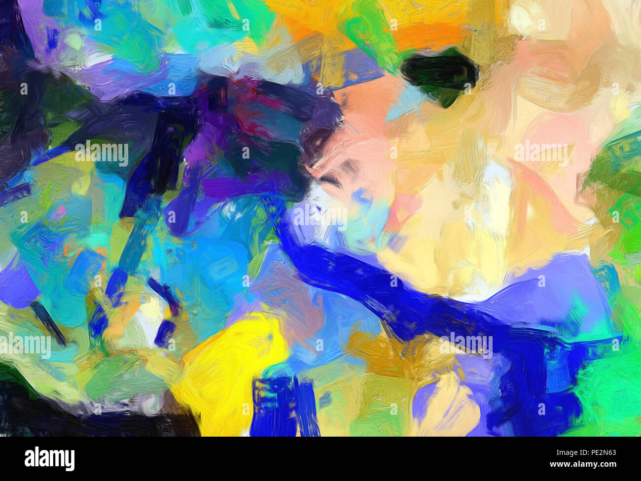 Digital art abstract pattern. Hand drawing modern style art print ...