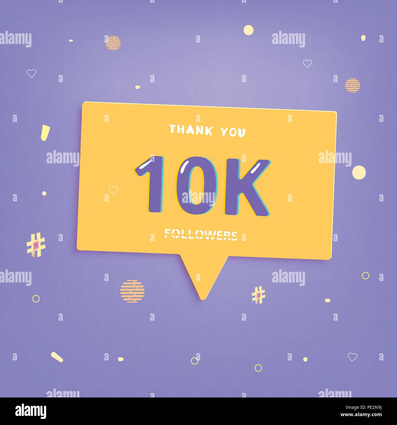 10K followers thank you post with decoration. 10000 subscribers banner ...