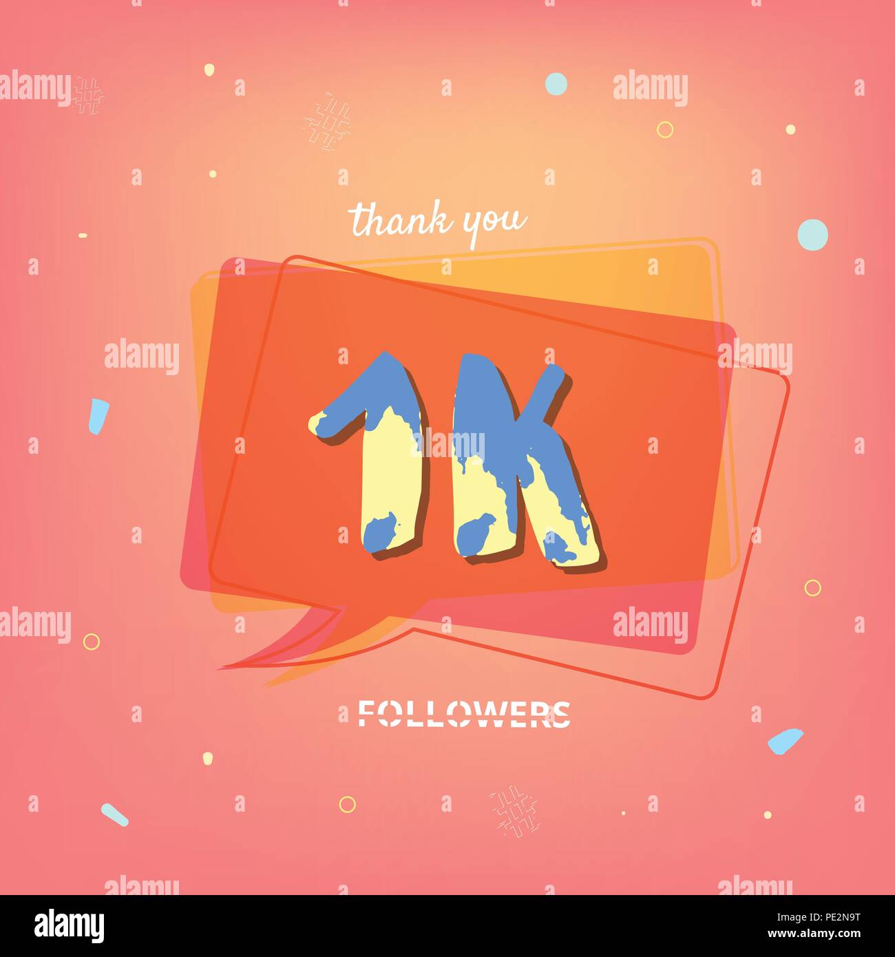 1K followers thank you post with decoration. 1000 subscribers red ...