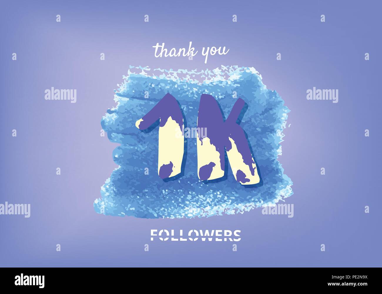 1K followers thank you post with decoration. 1000 subscribers banner ...