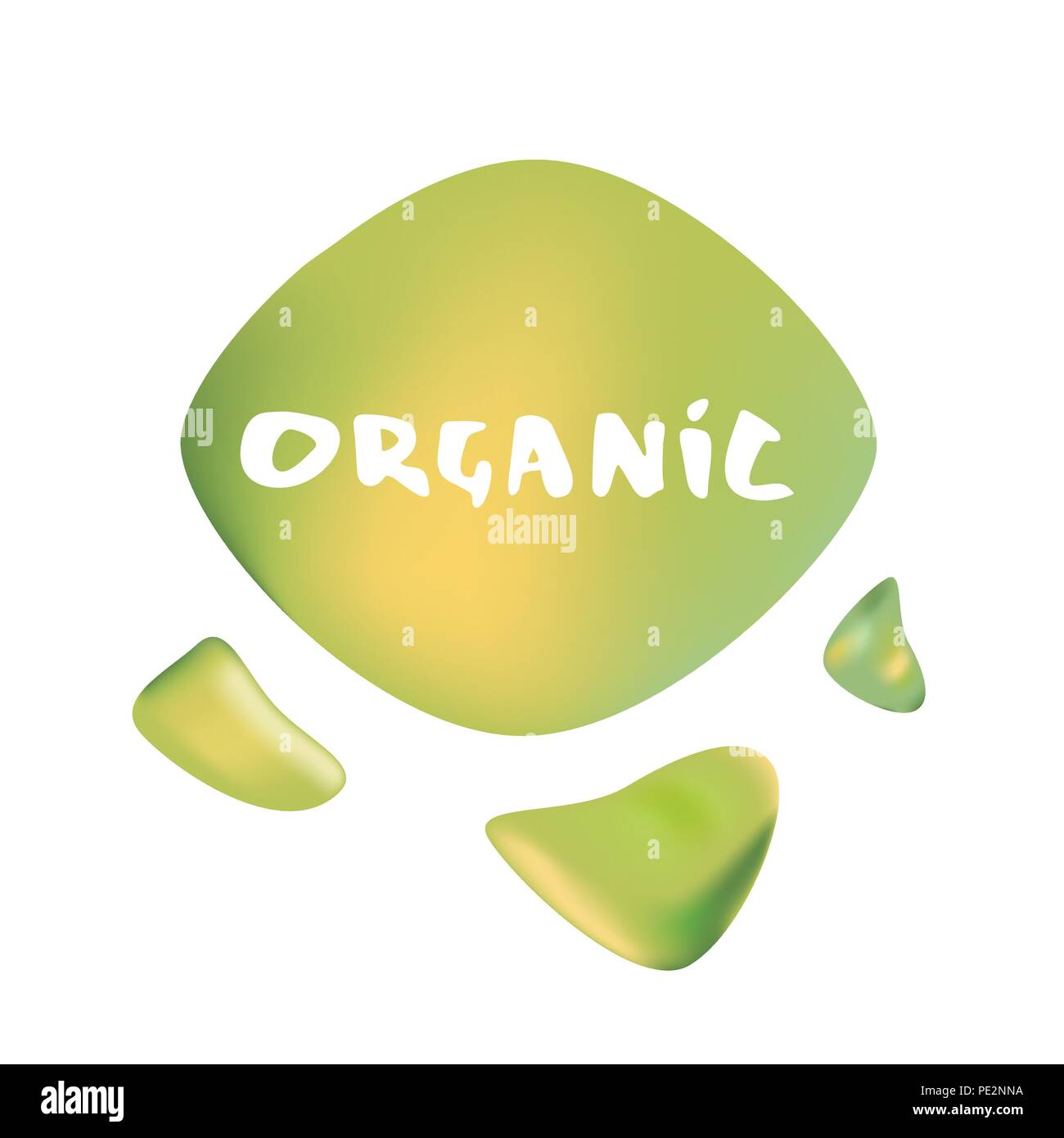 Organic banner with text and fluid abstract shapes. Handwritten ...