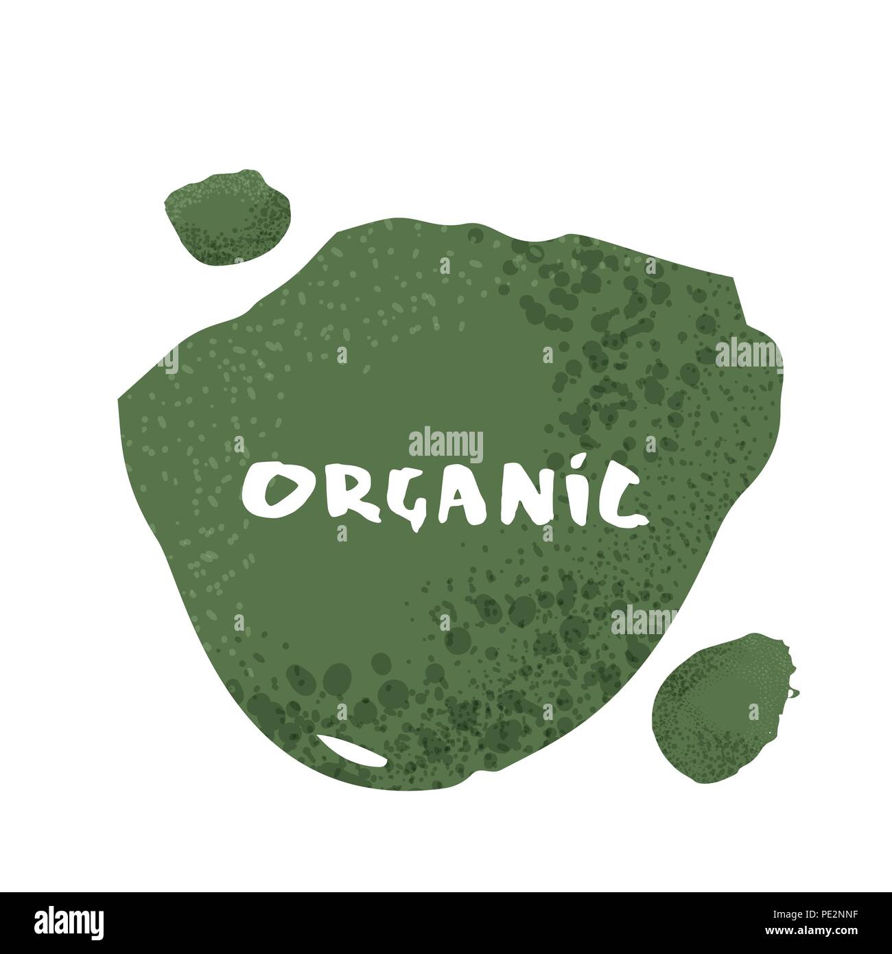 Organic banner with text and abstract shapes. Handwritten lettering ...