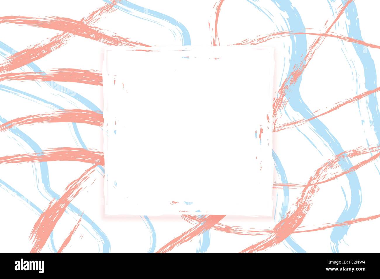 Horizontal cover with frame and brush lines. Textured background ...