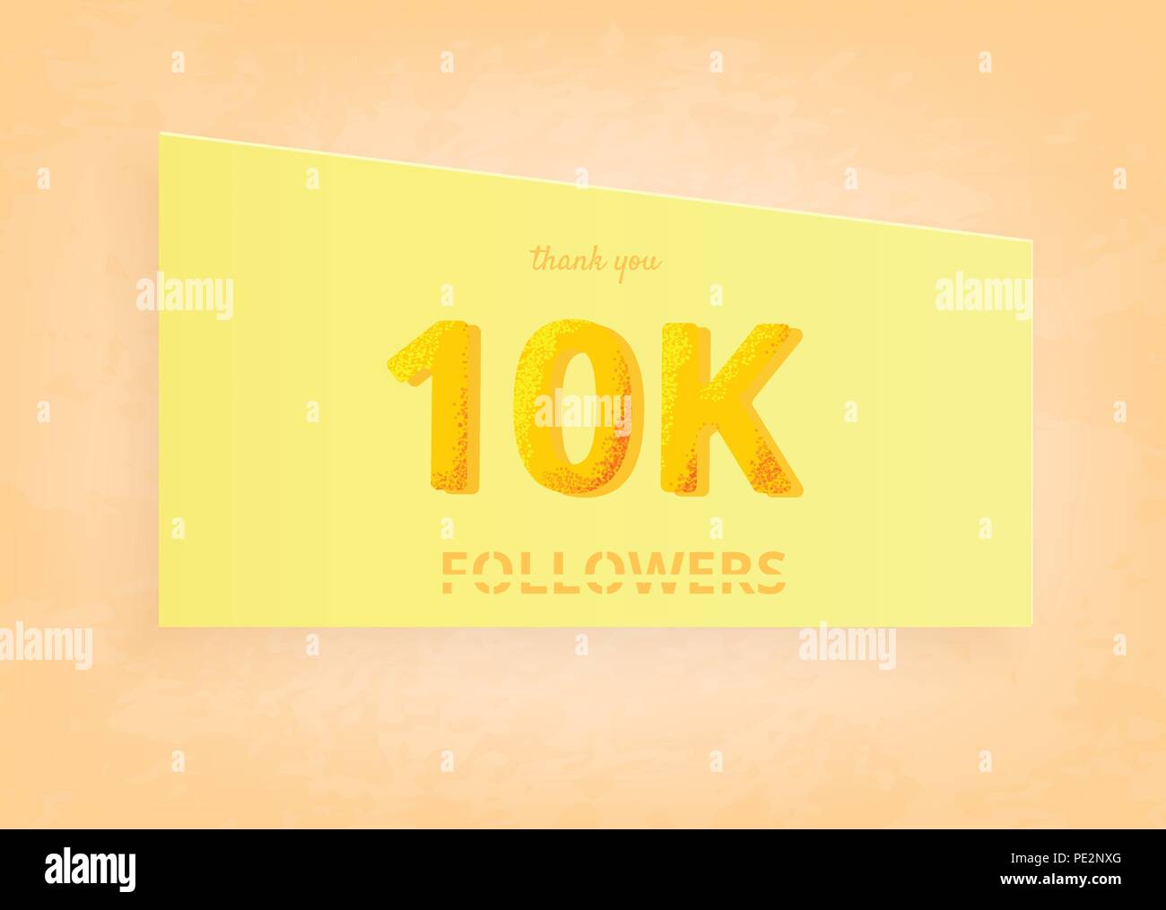 10K followers thank you horizontal post. 10000 subscribers. Greeting ...