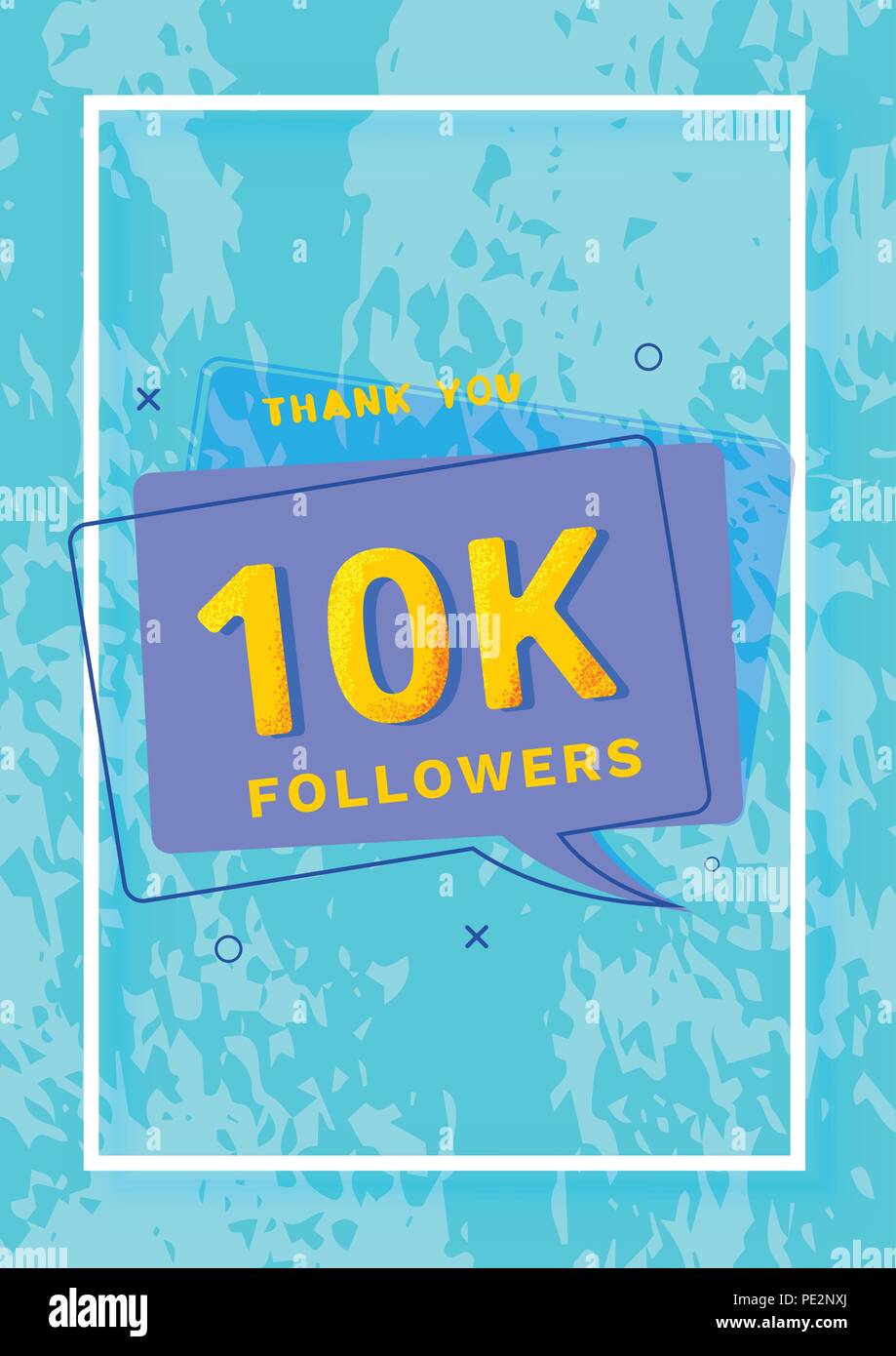 10K followers thank you post. 10000 subscribers. Vertical celebration ...