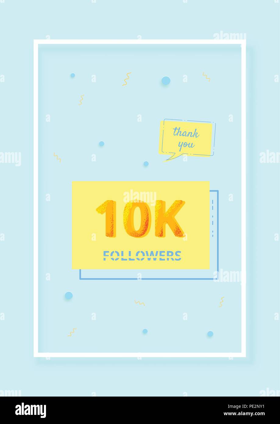 10K followers thank you post. 10000 subscribers. Vertical celebration ...