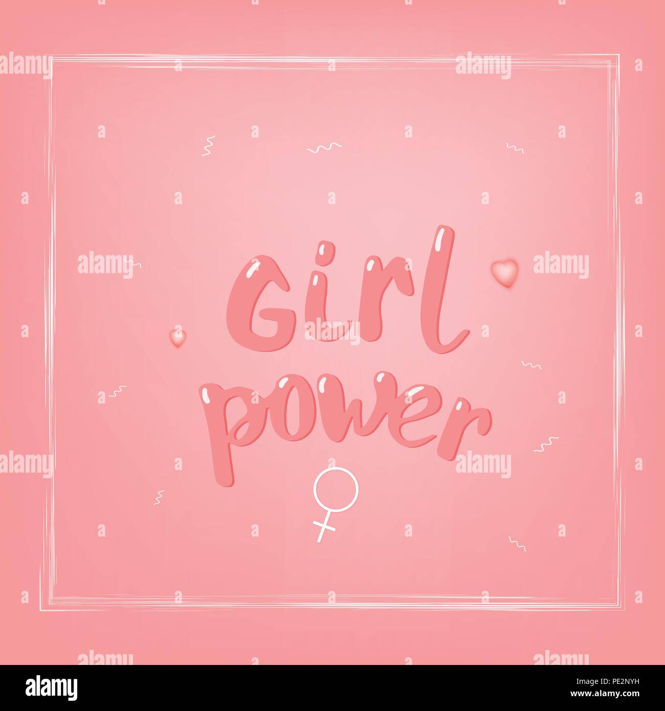 Girl Power composition. Vector illustration Stock Vector Image & Art ...