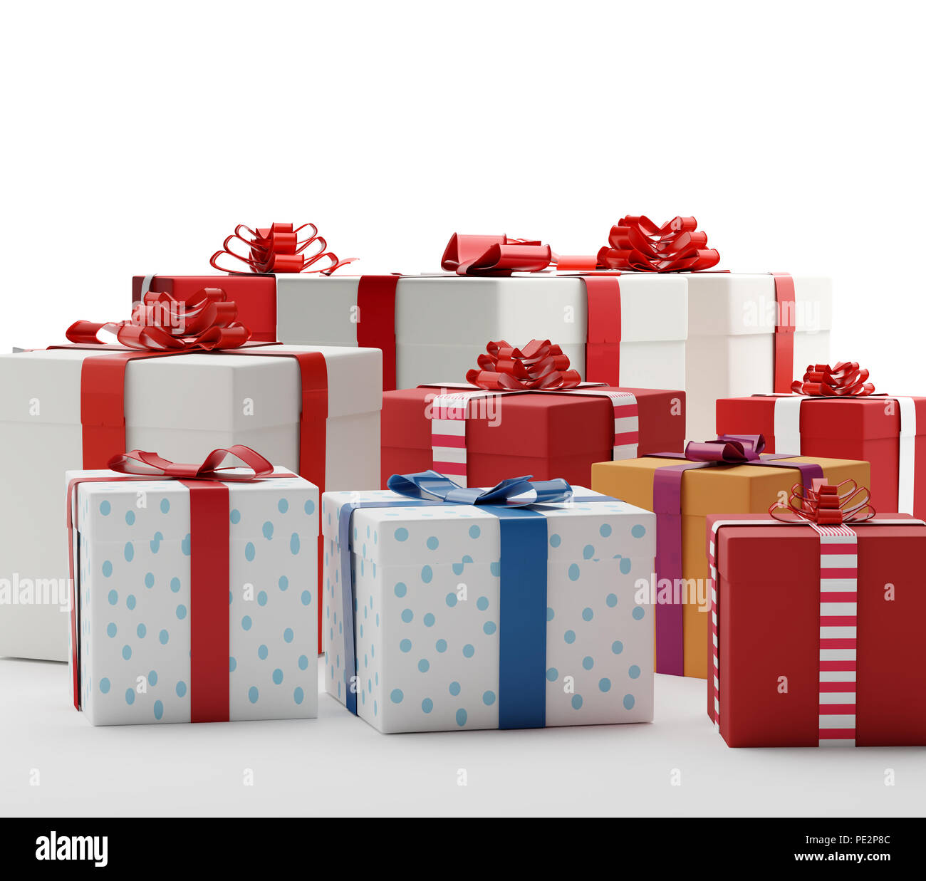 gifts presents boxes 3d-illustration Stock Photo - Alamy