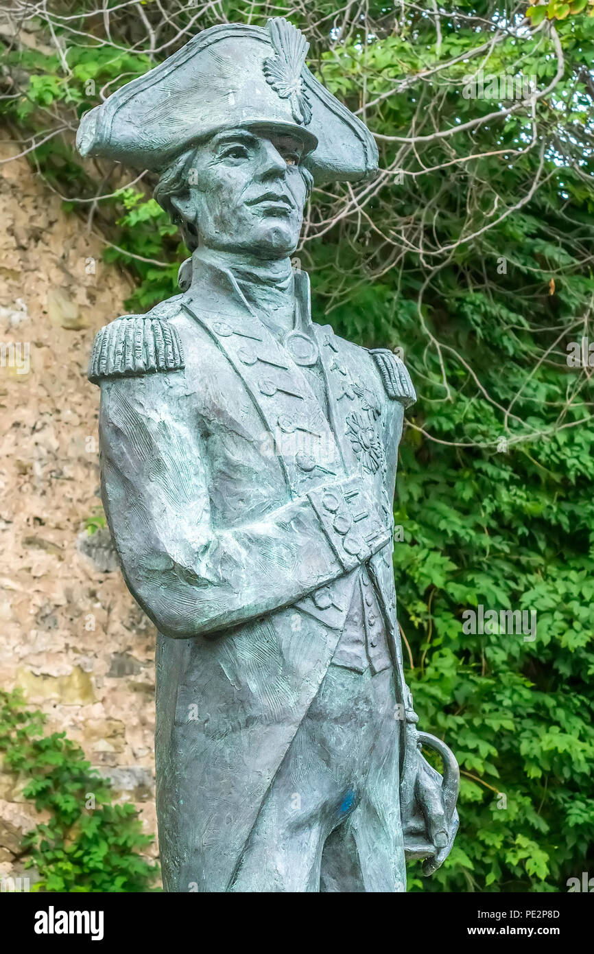 Statue of Horatio Nelson, South Bastion, Gibraltar Stock Photo - Alamy