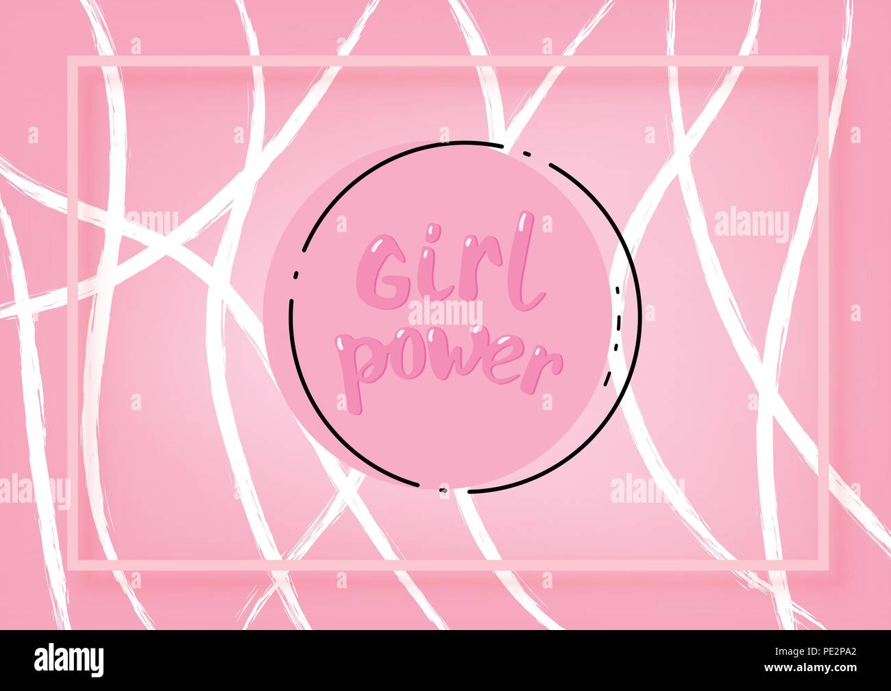 Girl Power composition. Vector illustration Stock Vector Image & Art ...