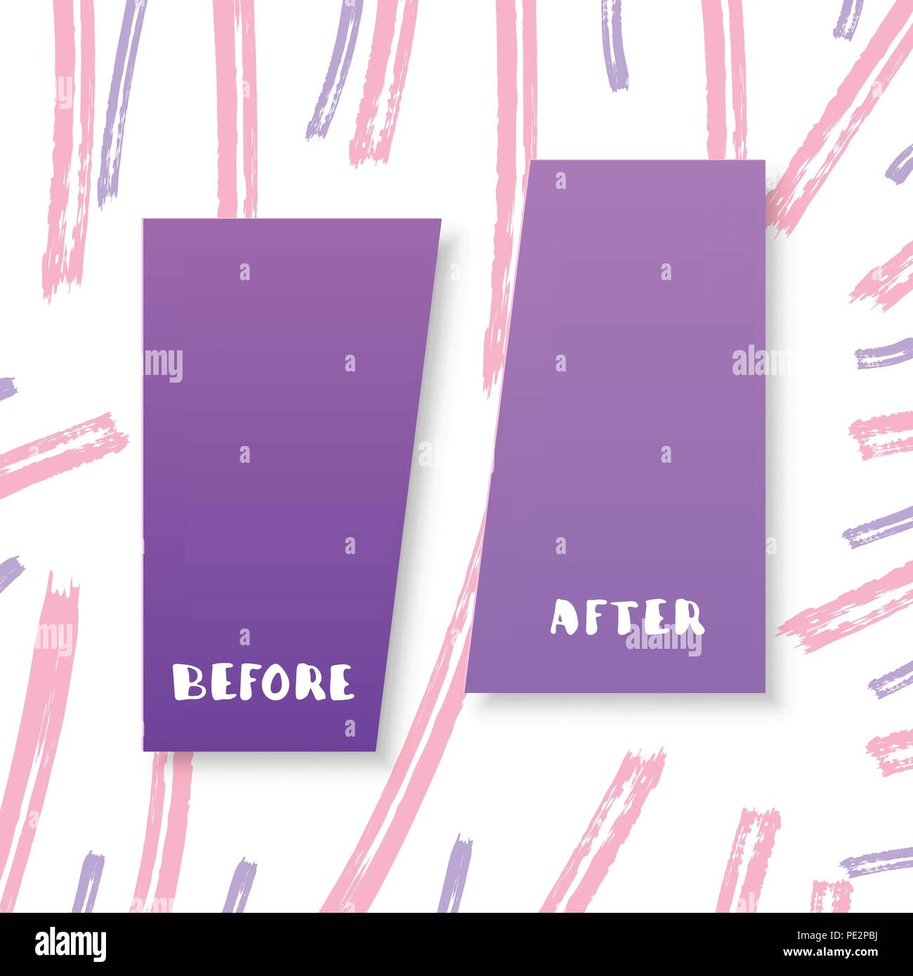 Template background before and after. Vector illustration Stock Vector ...