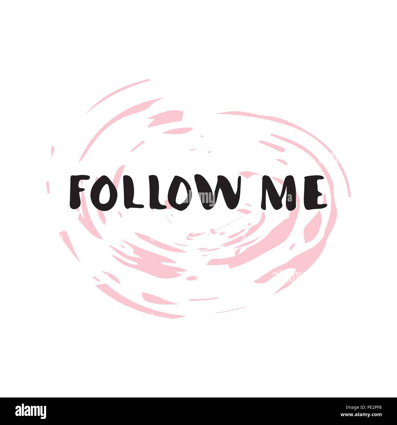 Follow me text. Vector illustration Stock Vector Image & Art - Alamy