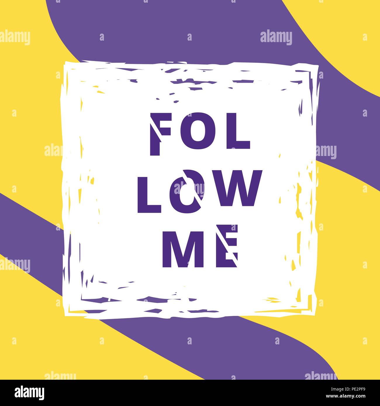 Follow me card. Vector illustration Stock Vector Image & Art - Alamy