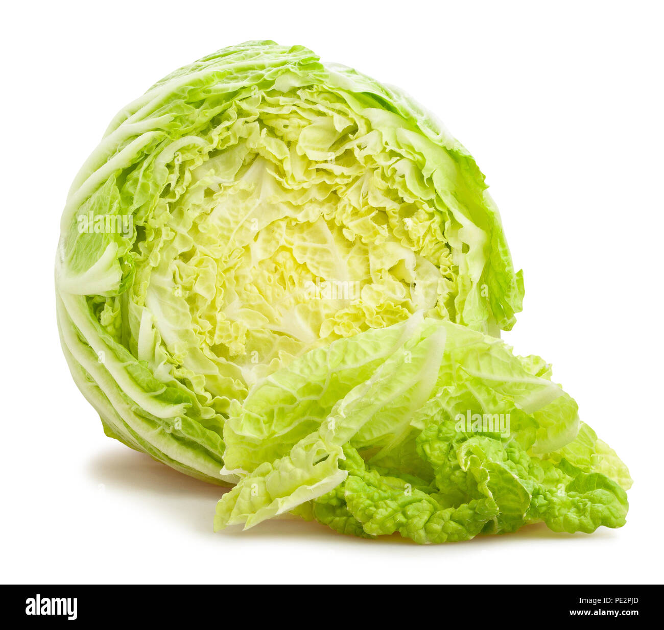 sliced chinese cabbage path isolated Stock Photo - Alamy