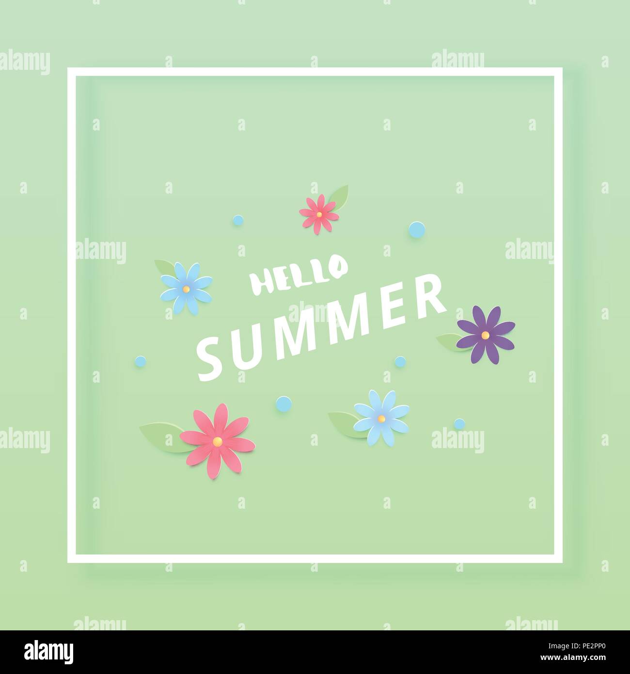 Hello Summer banner. Vector illustration Stock Vector Image & Art - Alamy