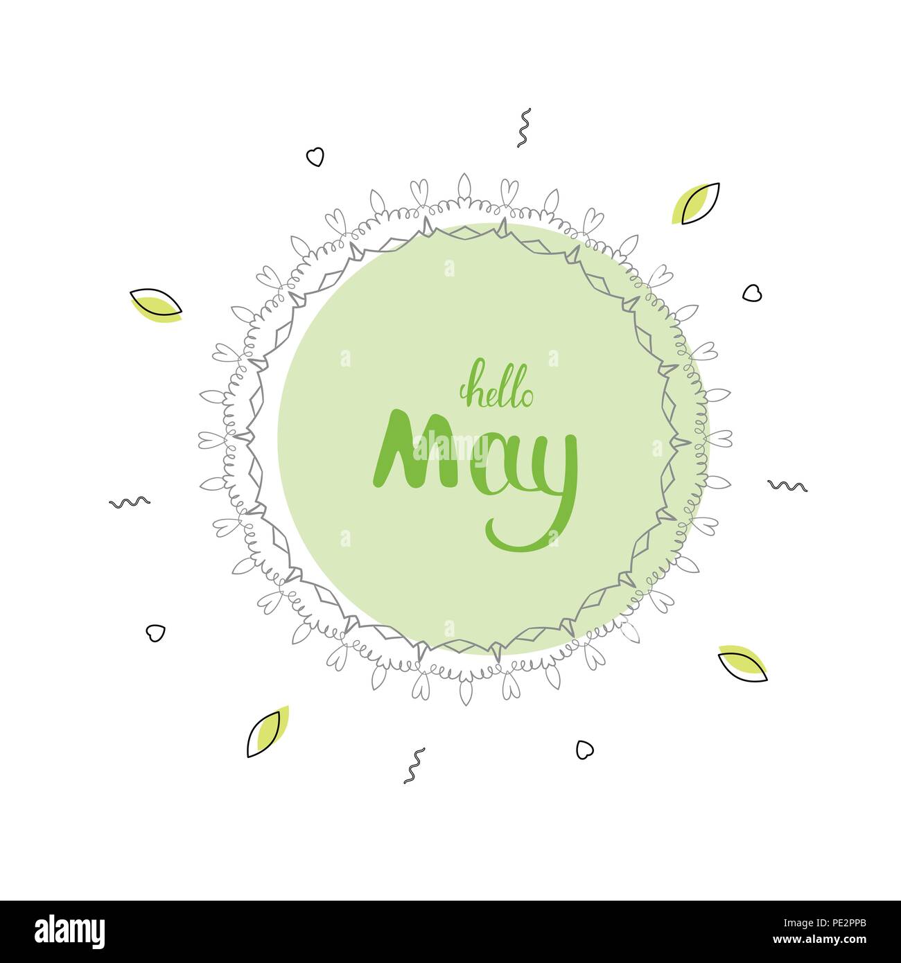 Hello may vector card hi-res stock photography and images - Alamy