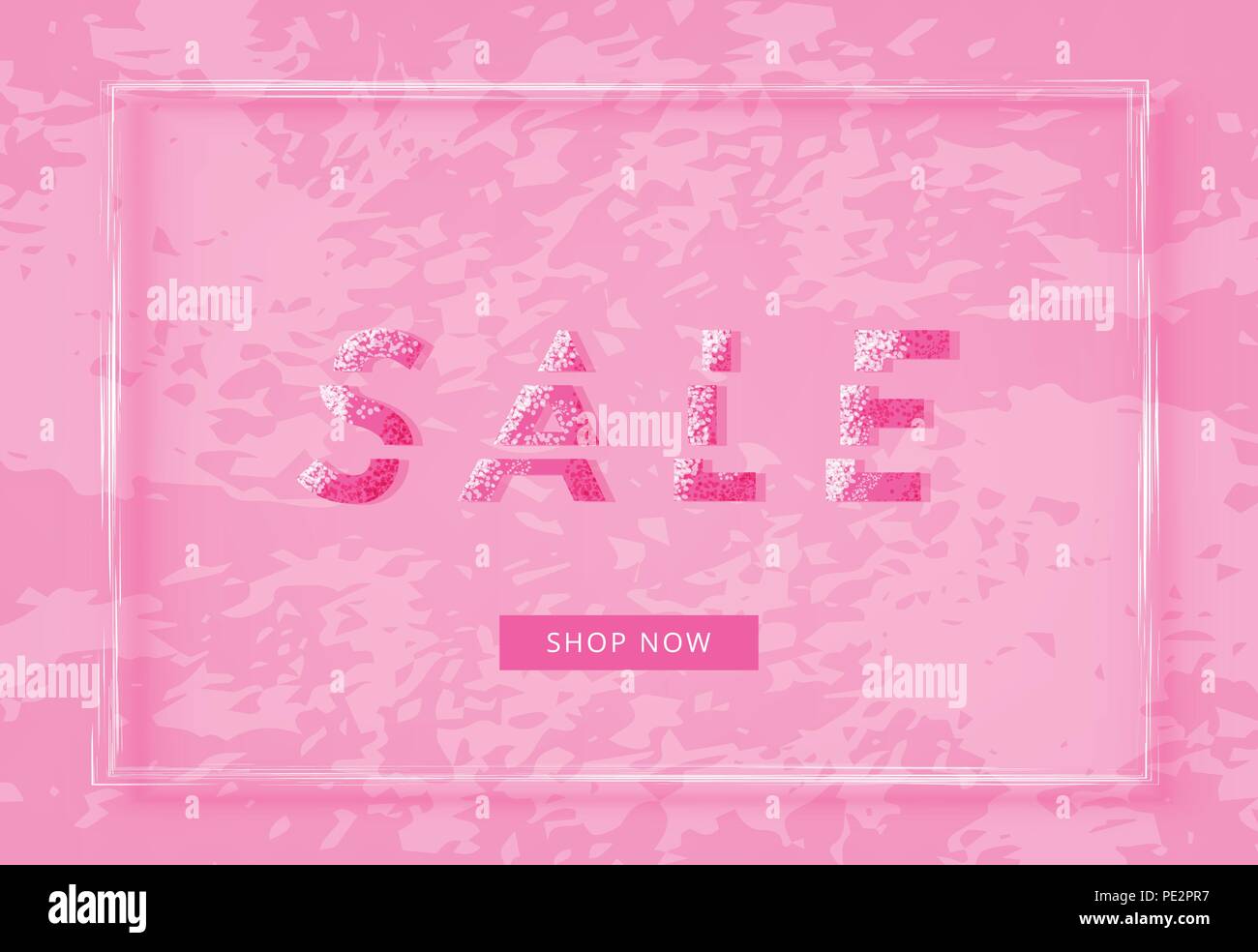 Sale pink card. Template for social media and web design. Vector ...