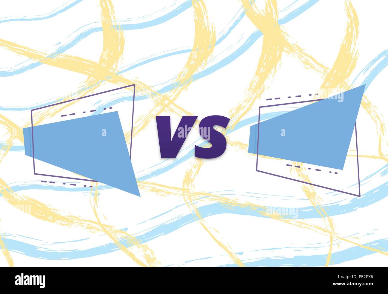VS card with brush lines background. Versus screen template. Vector ...