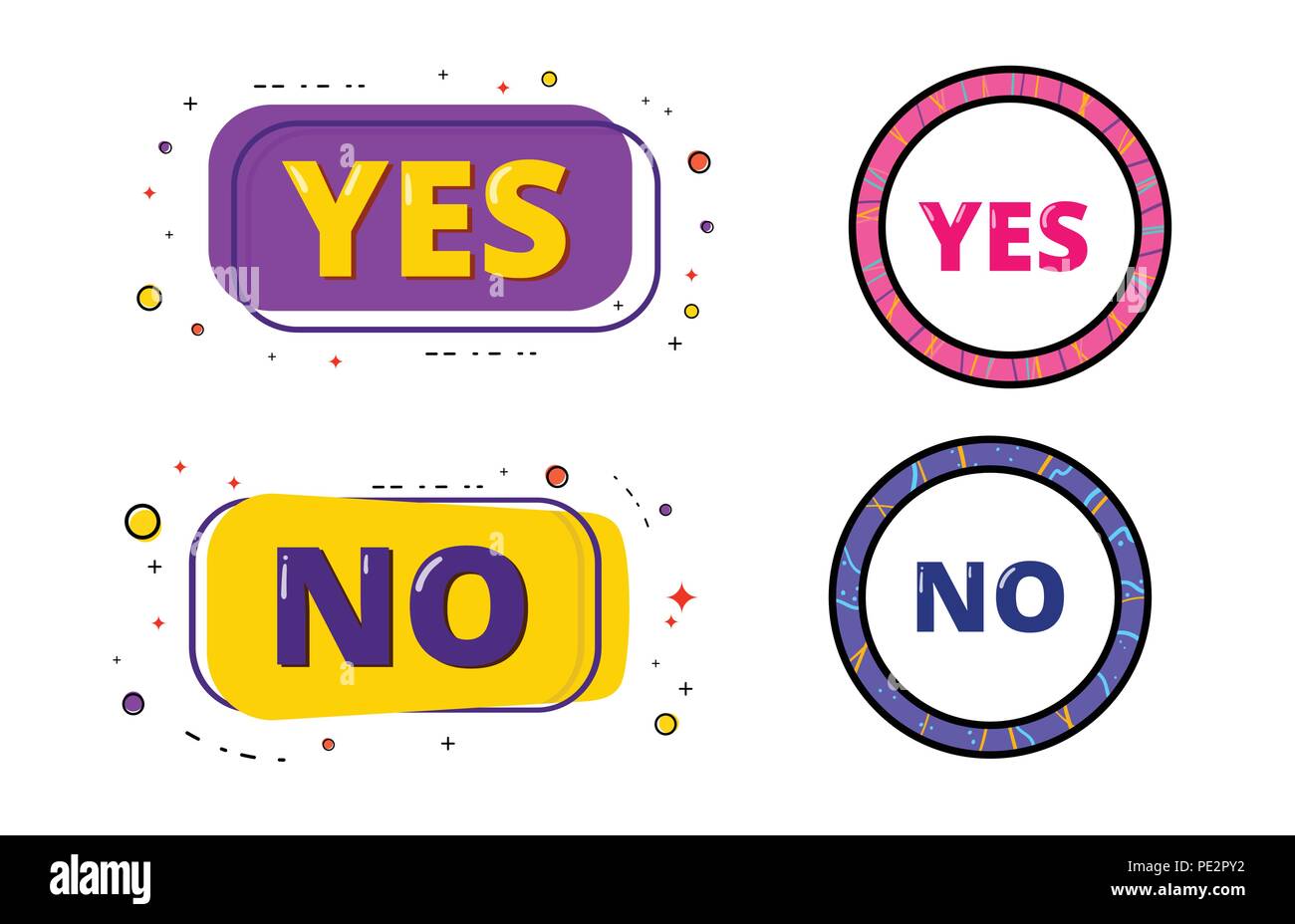 Word yes no phrase hi-res stock photography and images - Alamy