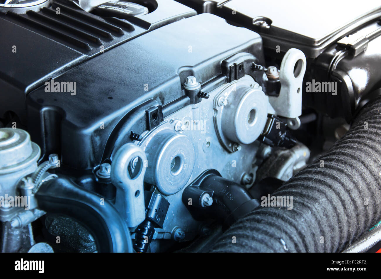 Close up Details of car engine Stock Photo - Alamy