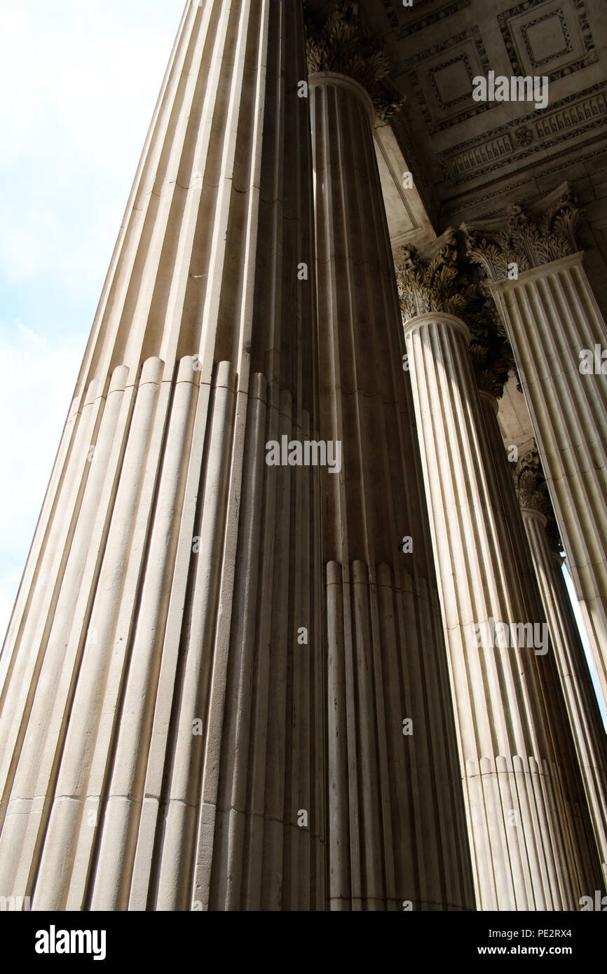 Stone Pillars of St Paul's Cathedral, London Stock Photo - Alamy
