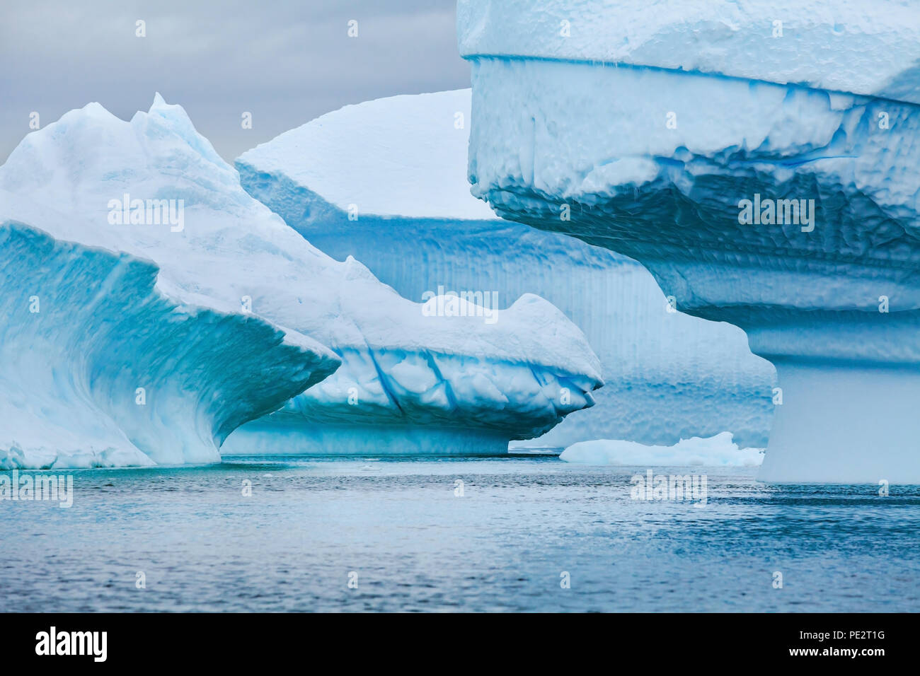 blue icebergs landscape, ice in Antarctica, beautiful scenic nature ...