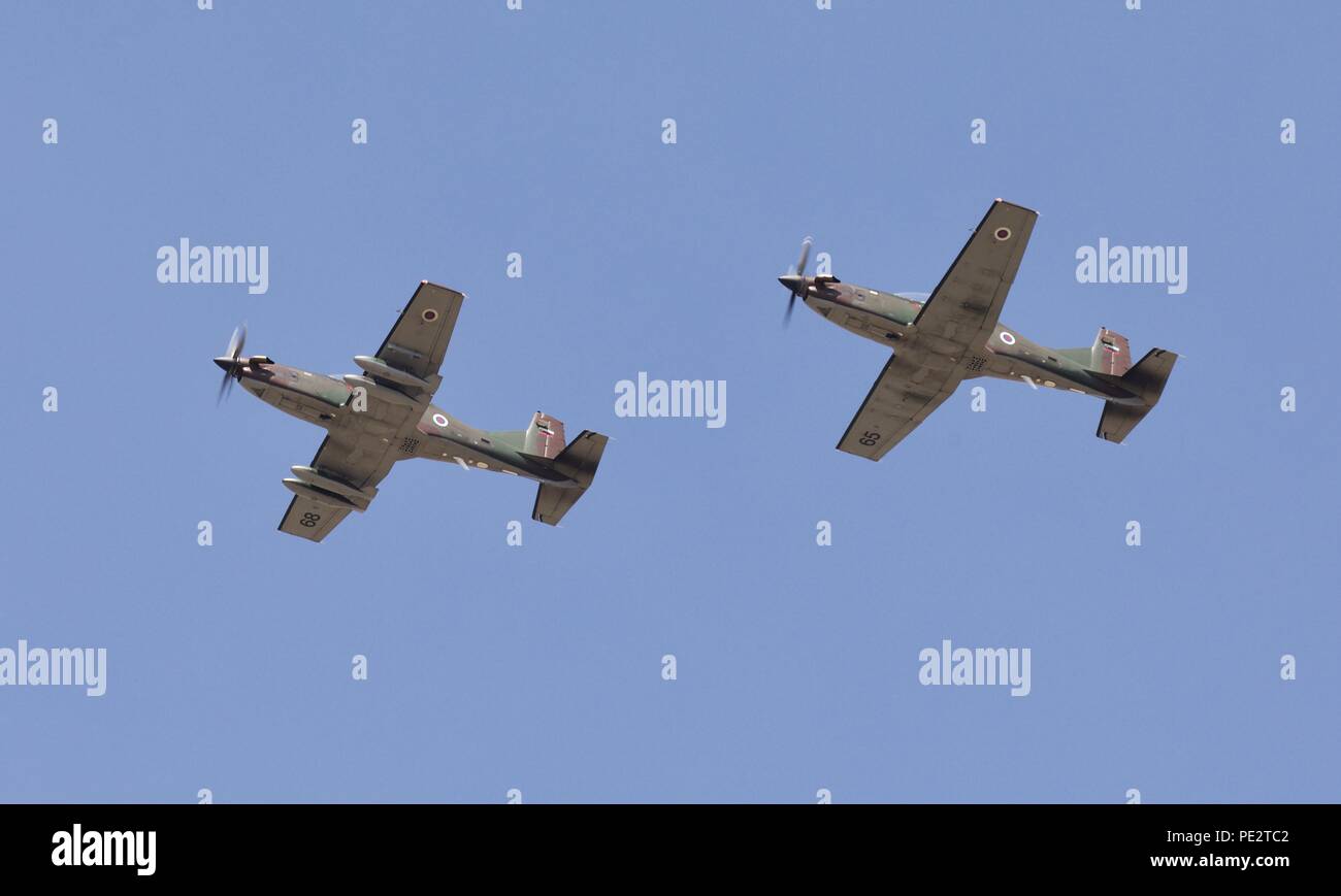 Slovenian Air Force - 2 Pilatus PC-9M (Hudournik) Swift arriving at RAF ...