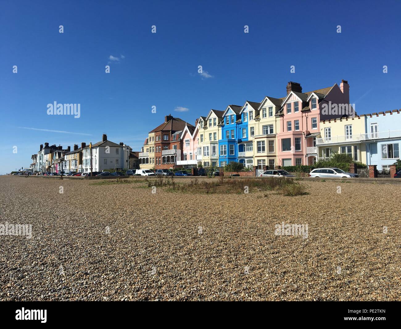 Aldeburgh seafront beach huts hi-res stock photography and images - Alamy