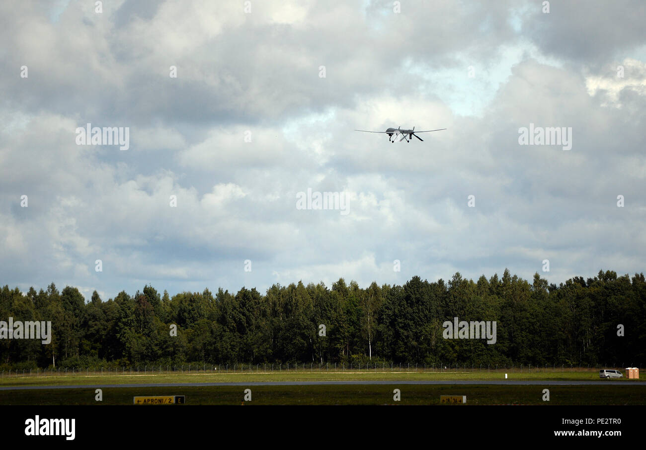 An MQ-1 Predator takes off during a media day Sept. 8, 2015, at ...