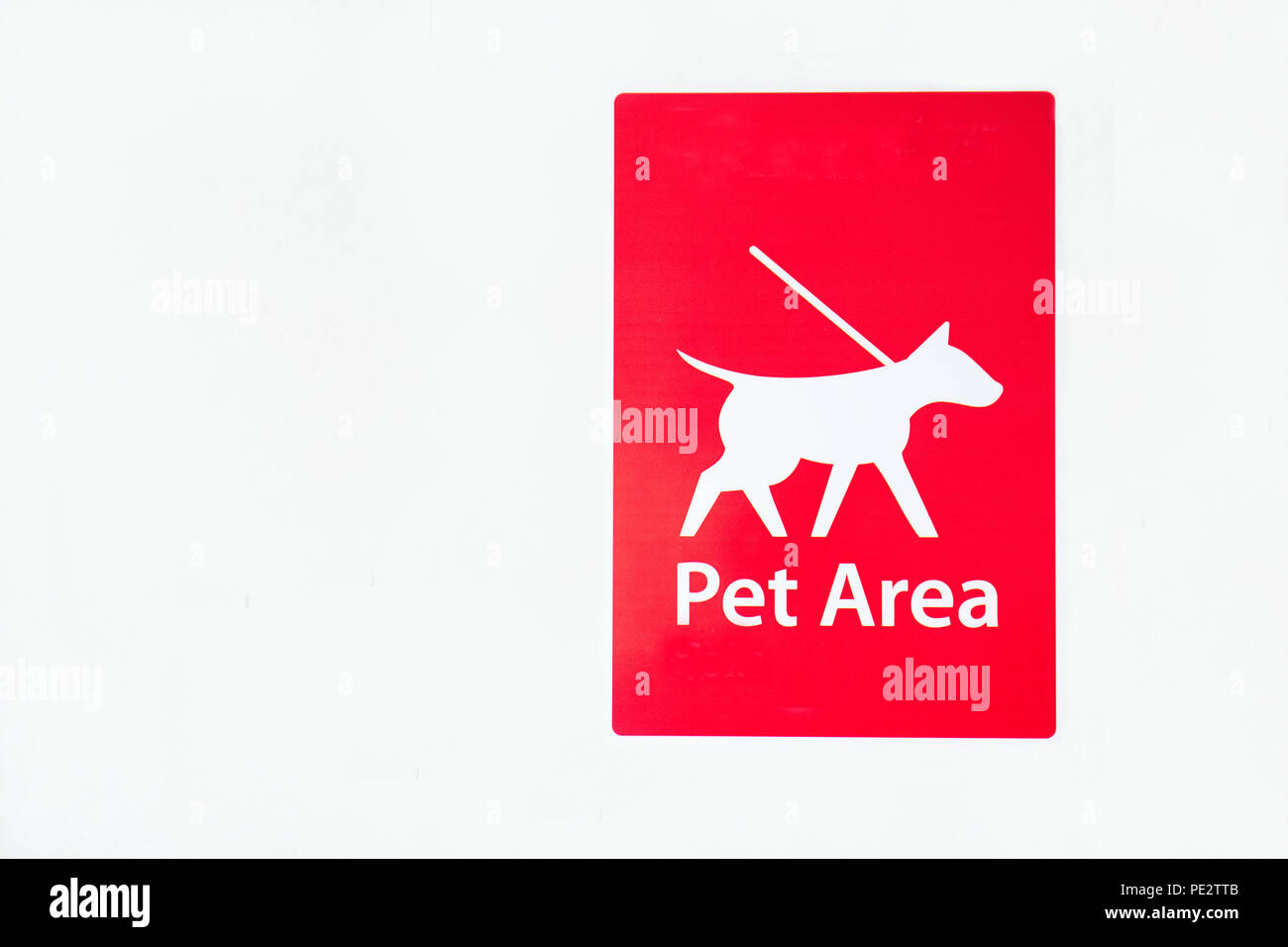 Pet area sign hi-res stock photography and images - Alamy