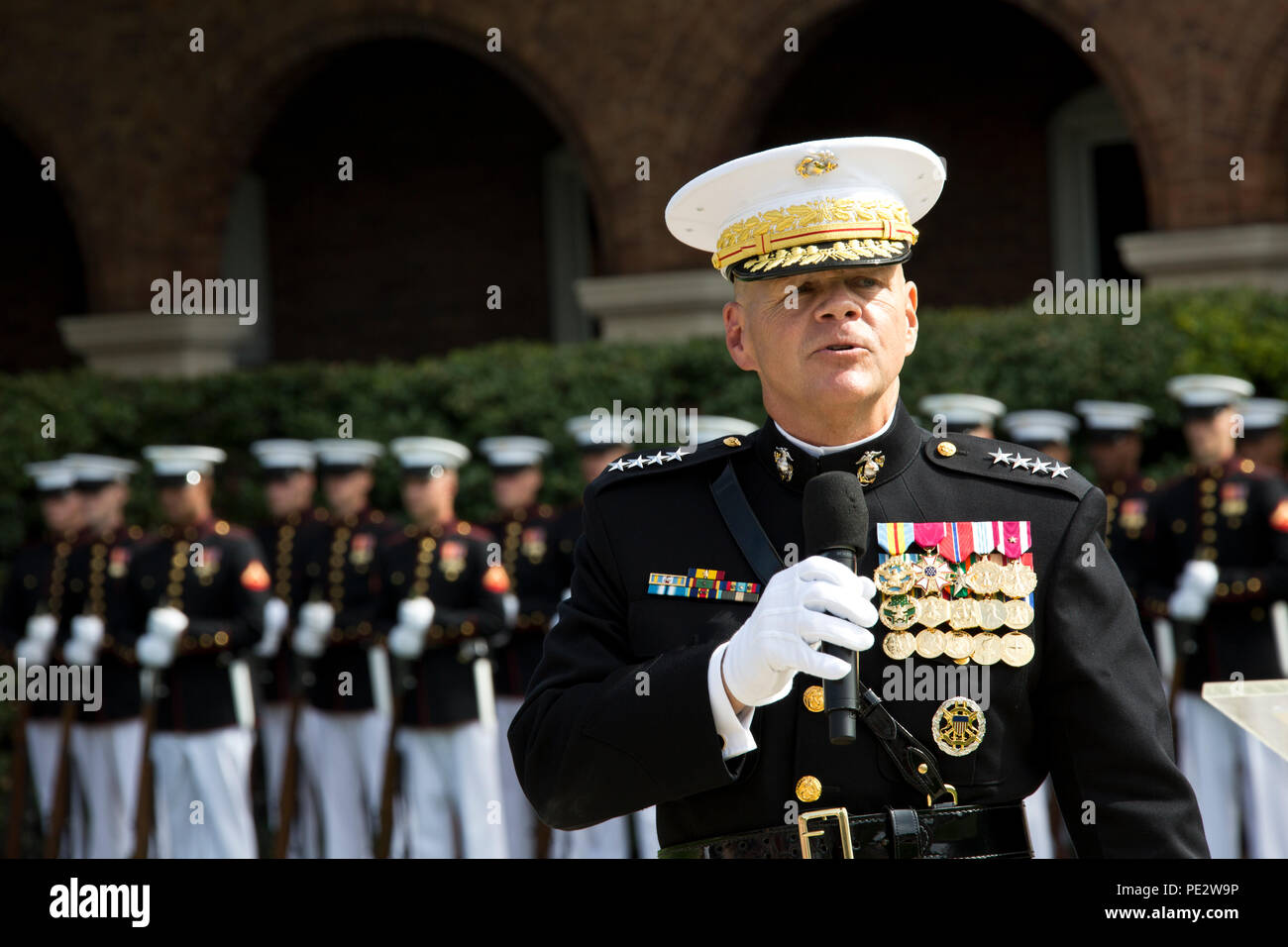 Commandant of the Marine Corps, Gen. Robert B. Neller, speaks during ...