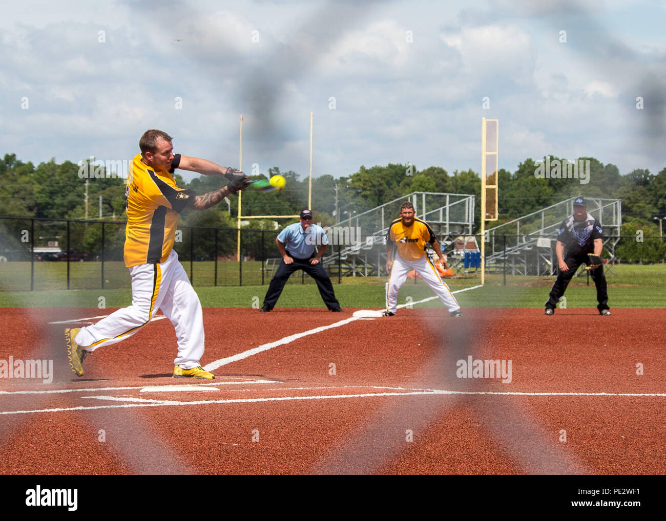 U.S. Army Sgt. 1st Class Kenneth Turlington, an infielder with the U.S ...