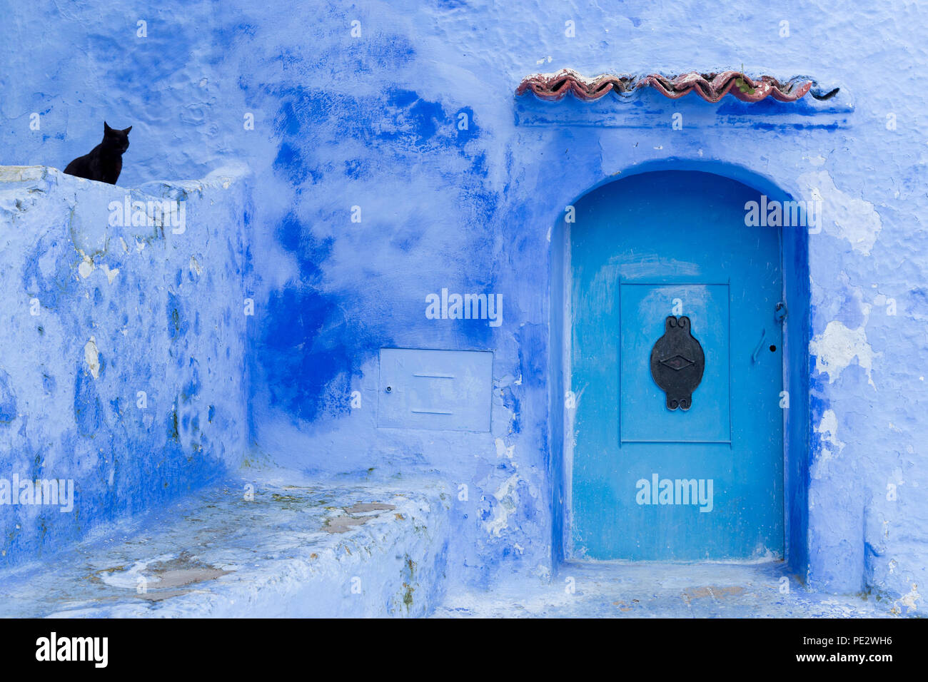 Chefchaouen (Chaouen) is a city in Morocco noted for its buildings in ...