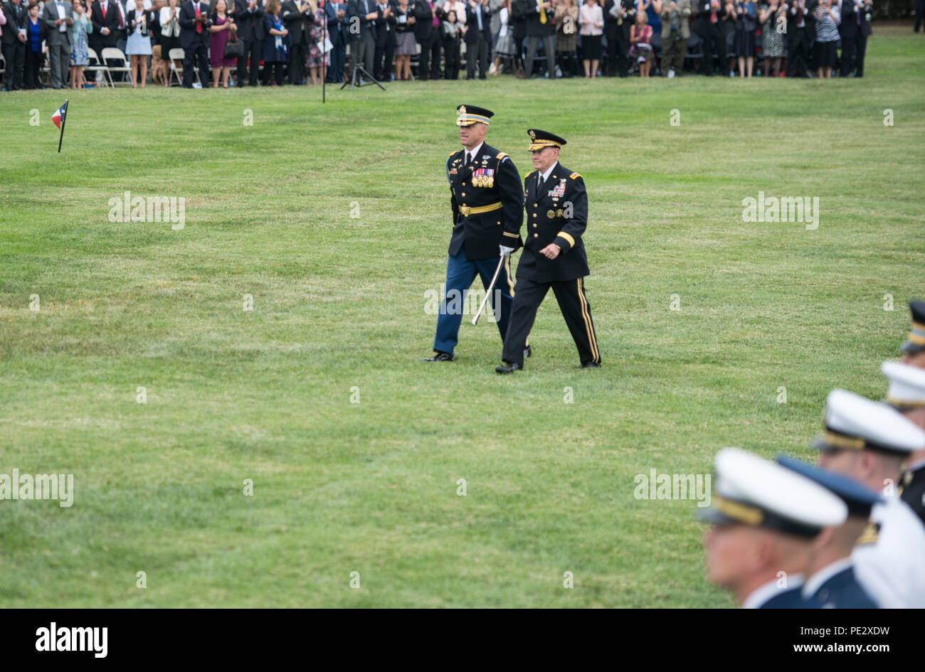 U.S. Army General Martin E. Dempsey conducts a passing review during ...