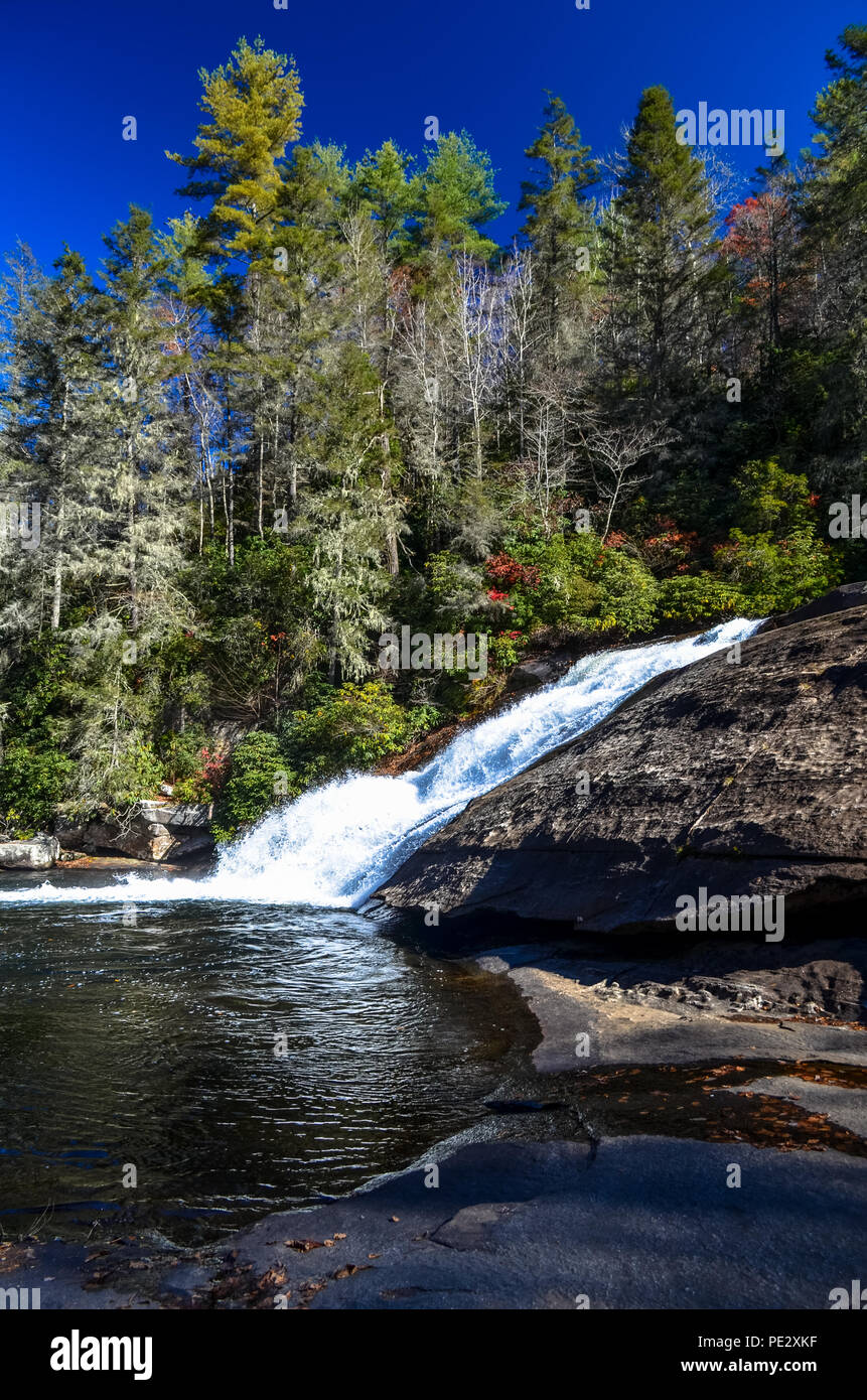 Waterfall in the Du Pont State Forest in western North Carolina, USA ...
