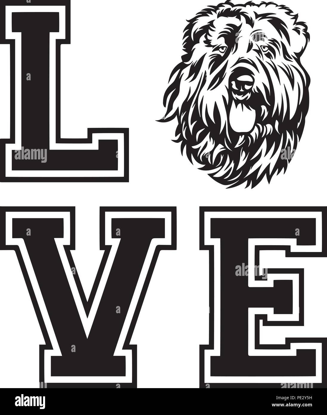 Bouvier des flandres dog Stock Vector Images - Alamy