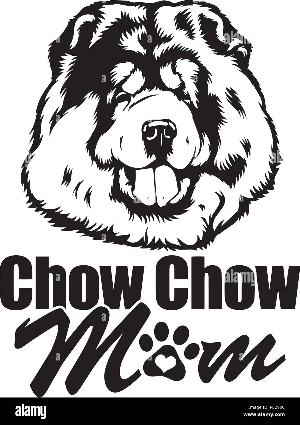 Chow face Stock Vector Images - Alamy